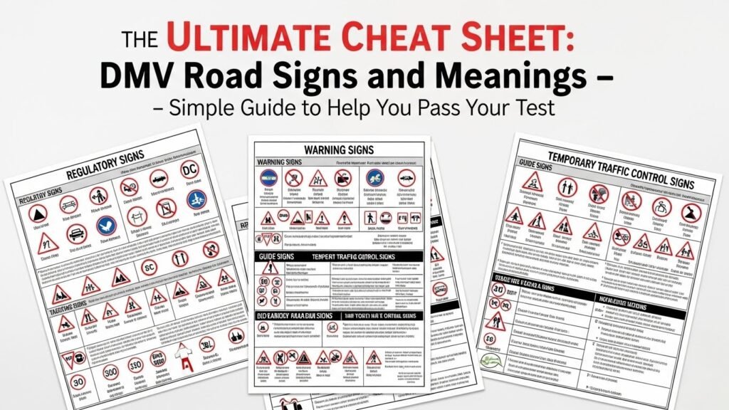 The Ultimate Cheat Sheet DMV Road Signs and Meanings – Simple Guide to ...